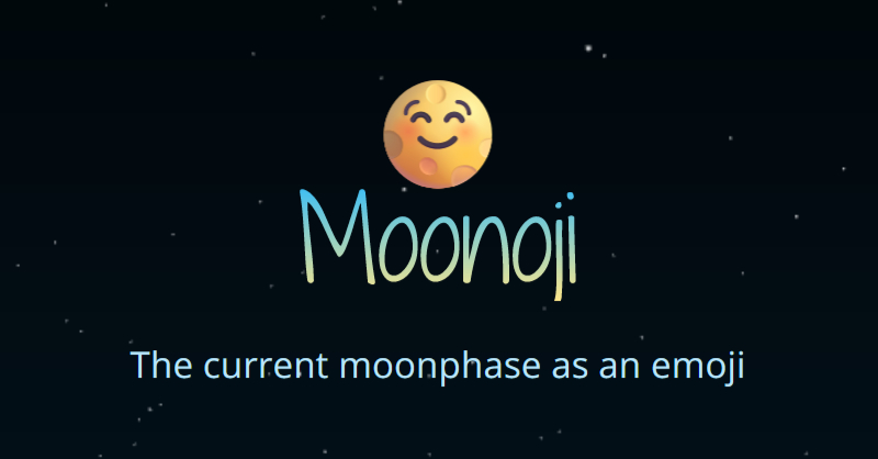 Moonoji - The current moonphase, as an emoji